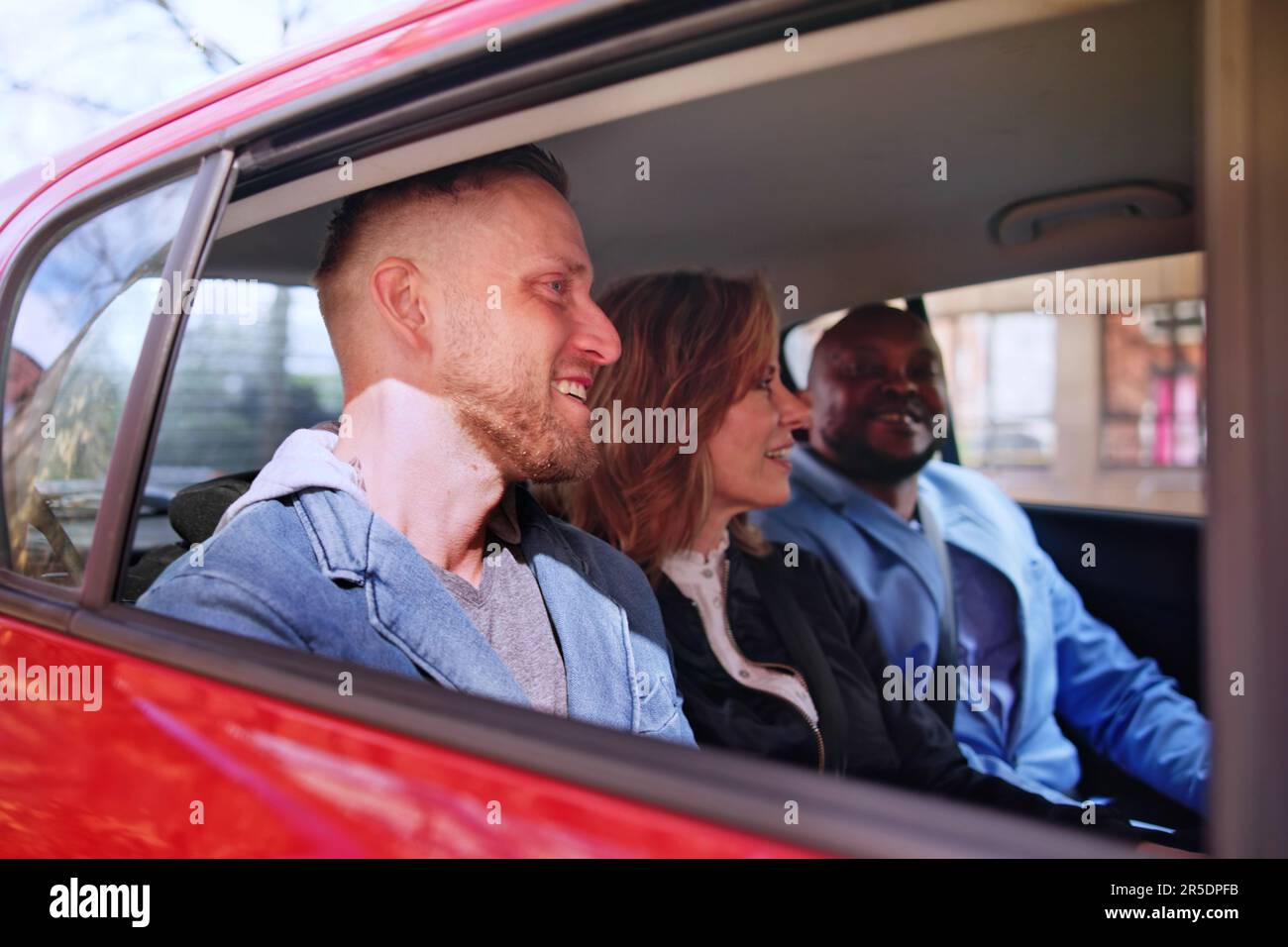 Carpool Ride Sharing. African People Using Car Share Stock Photo - Alamy