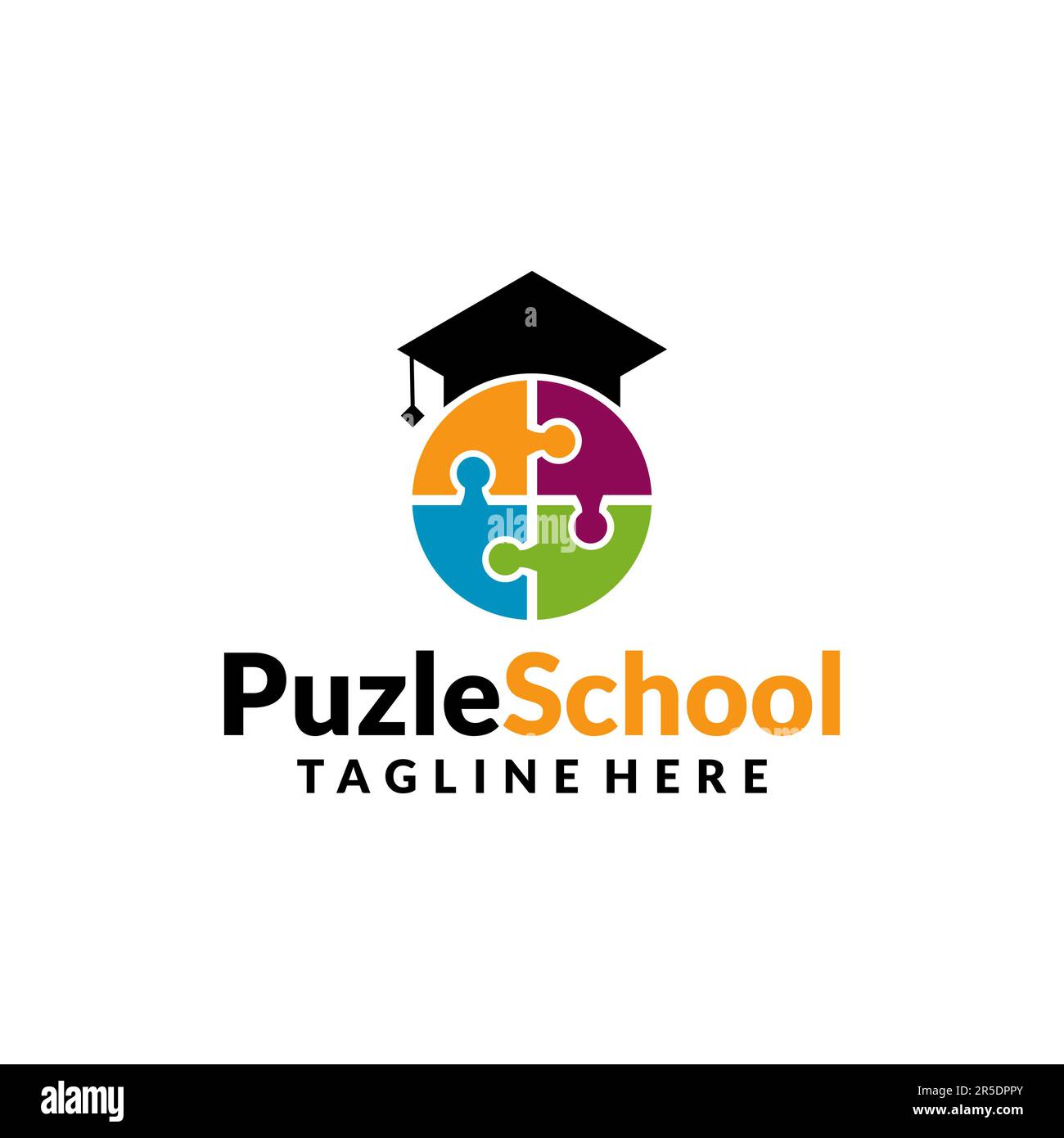 school academy logo Template Design Creative idea Stock Vector Image ...