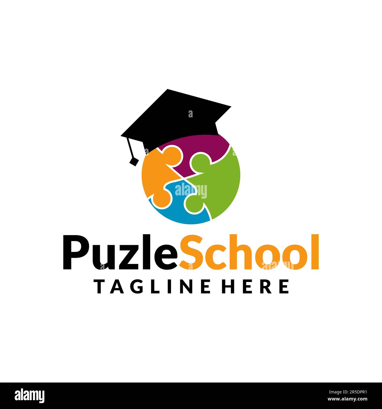 school academy logo Template Design Creative idea Stock Vector Image ...