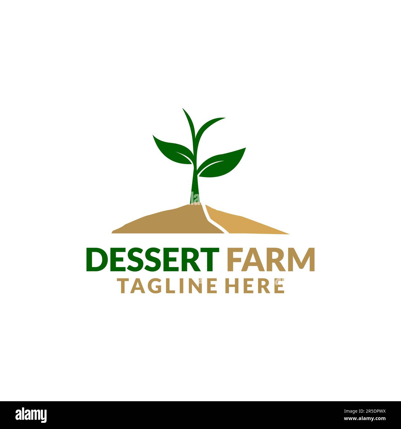 Desert Farm logo Template Design Creative idea Stock Vector Image & Art ...