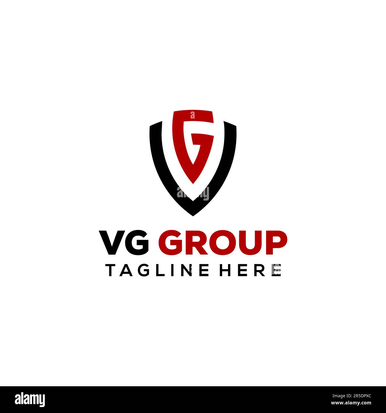 VG Shield Letter logo Template Design Creative idea Stock Vector Image ...