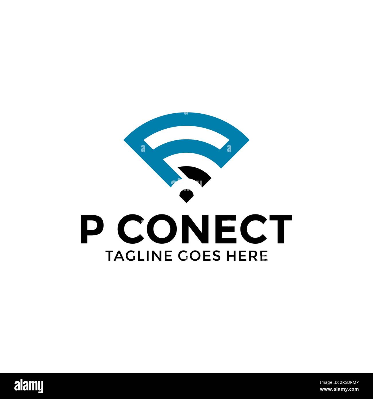 P wifi logo Template Design Creative idea Stock Vector Image & Art - Alamy