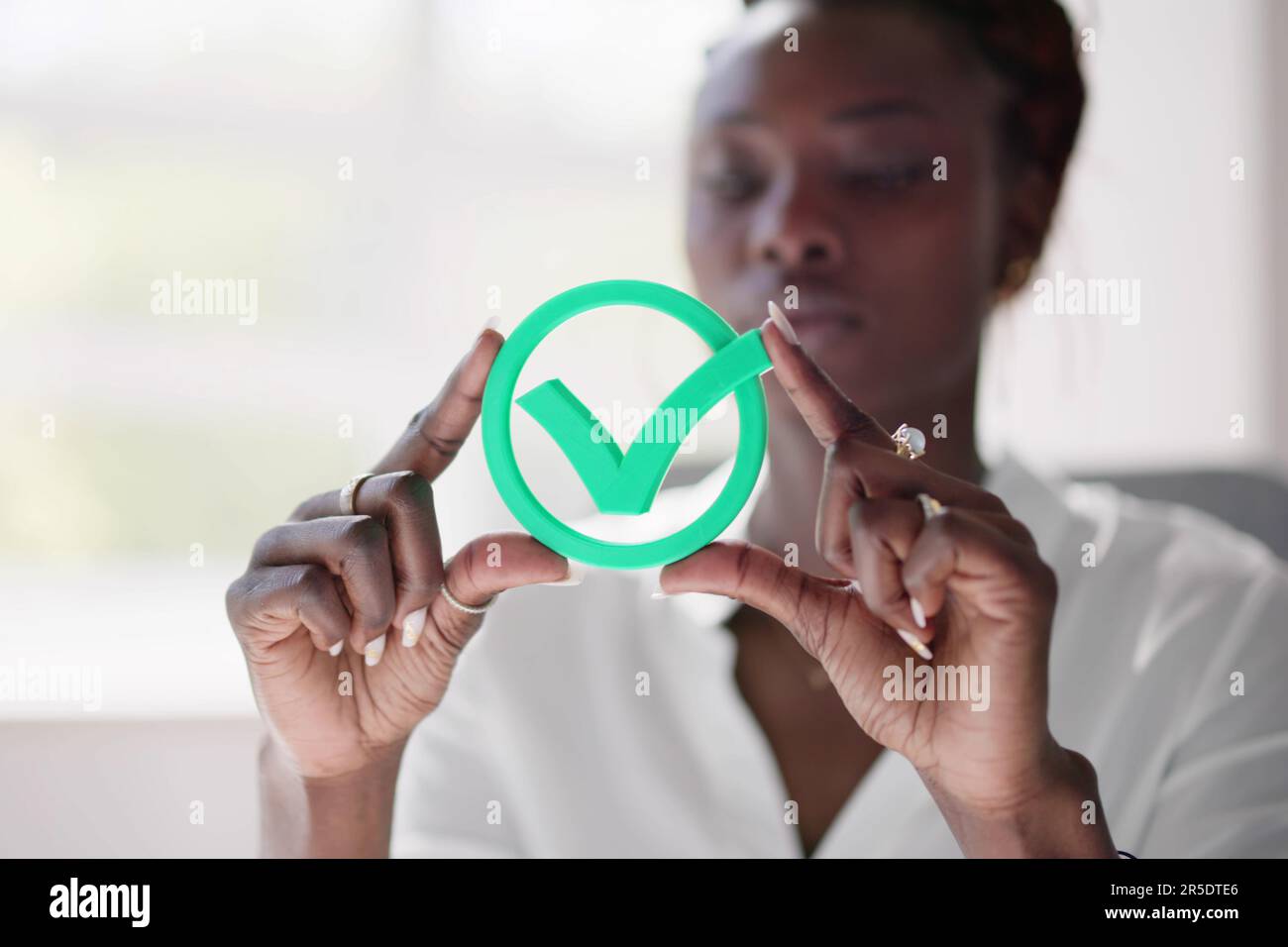 Legitimate Correct Answer - Appropriate Green Check Mark Stock Photo ...