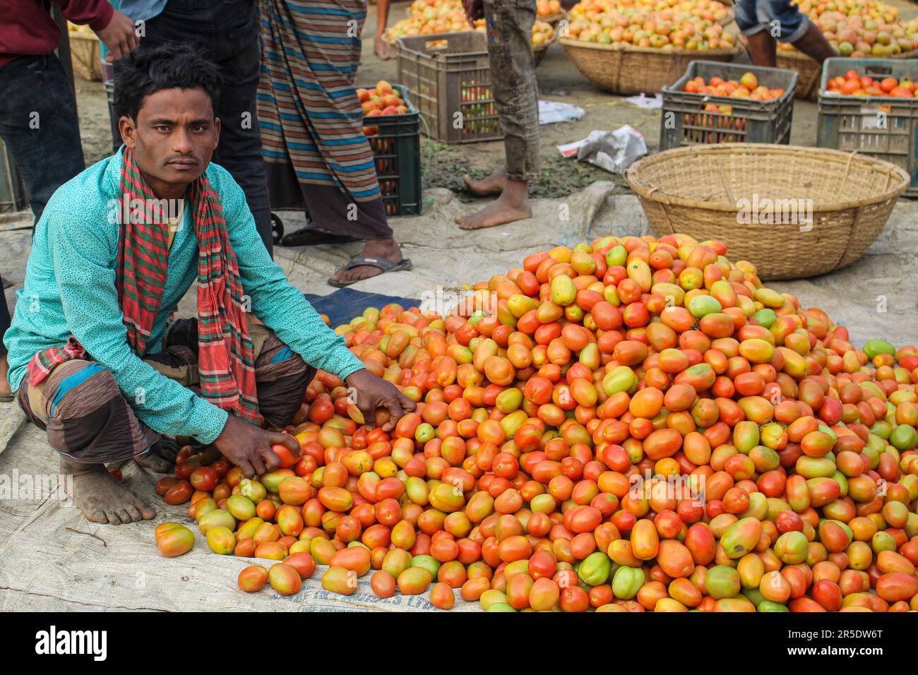 Village Vegetable Market Stock Photo - Alamy