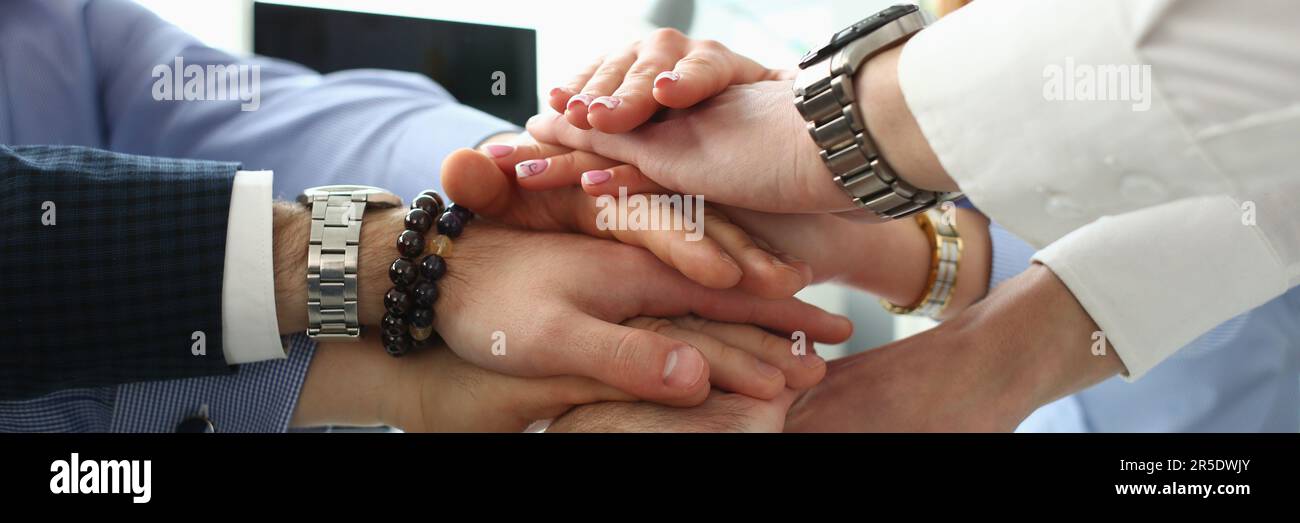 Connect together to work together in business. Fold your hands for ...