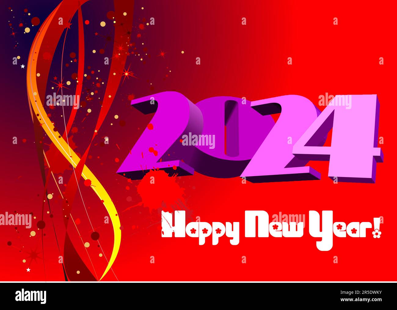 2024 3d gold vectors hi-res stock photography and images - Alamy