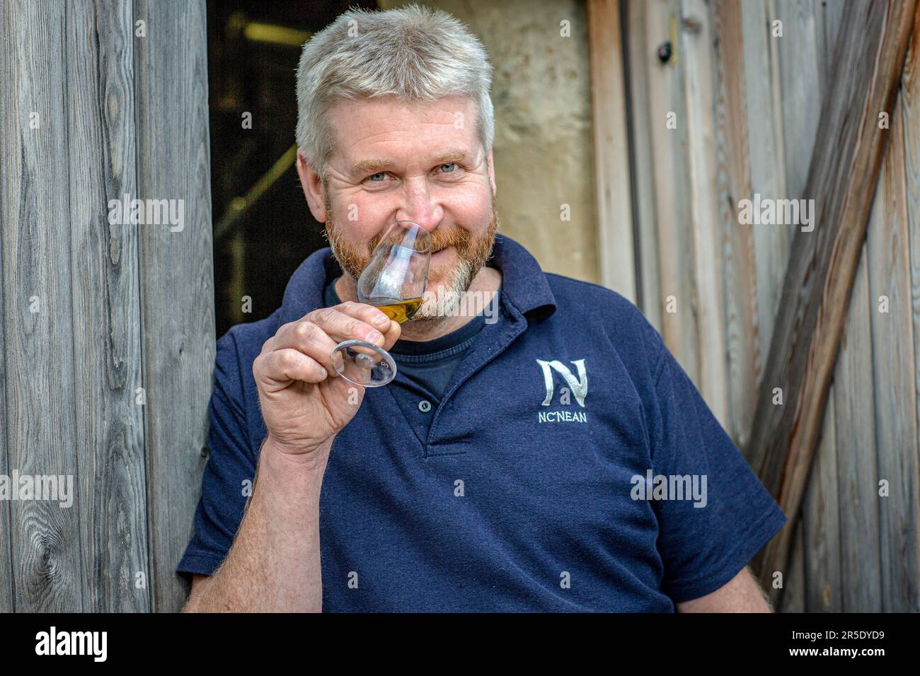 Graham Wood distillery manager at Nc’nean Distillery at Drimnin Estate ...