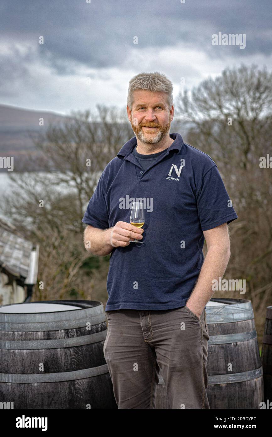 Graham Wood distillery manager at Nc’nean Distillery at Drimnin Estate ...