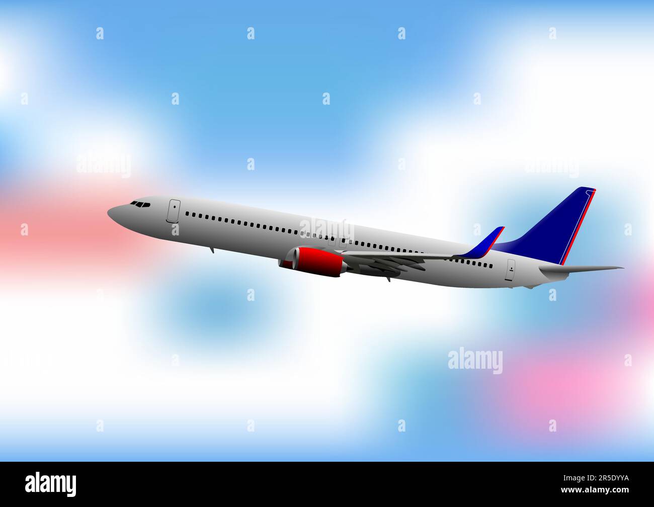 Airplane in air. Vector 3d illustration for designers Stock Vector ...