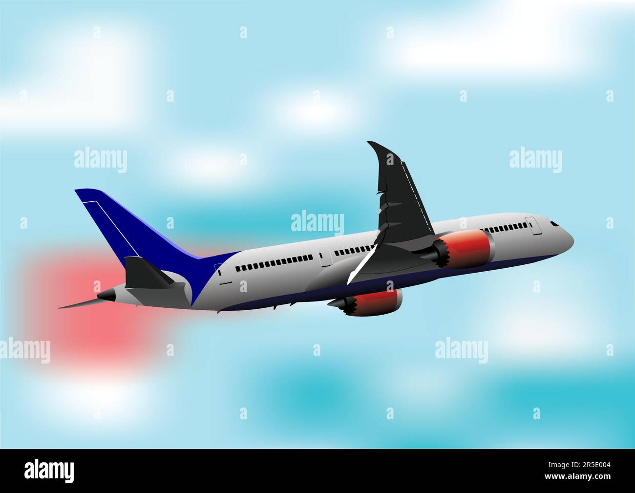 Airplane in air. Vector 3d illustration for designers Stock Vector ...