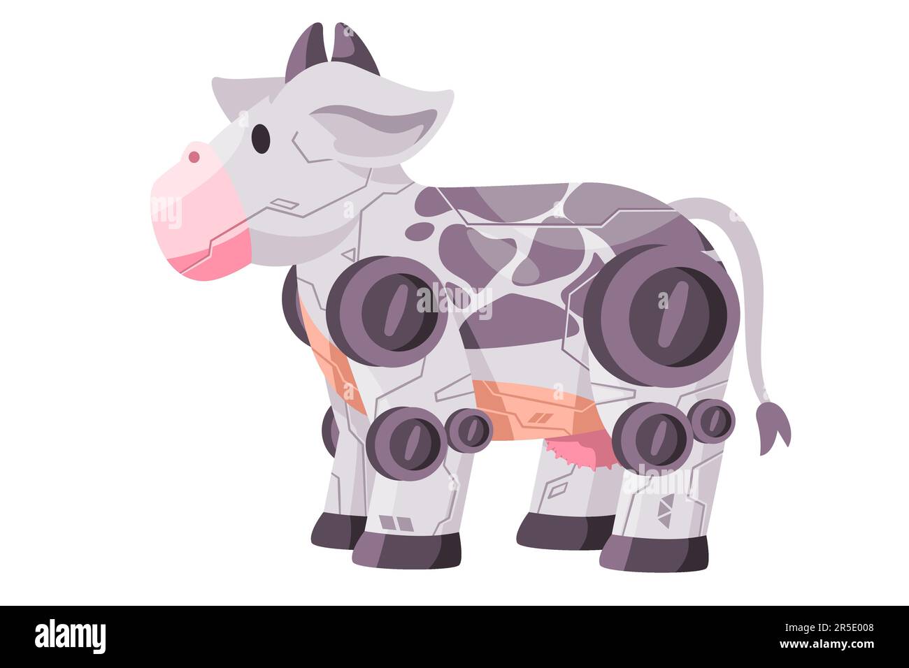 Cow cattle robot animal robotic creature machine futuristic cyborg ...