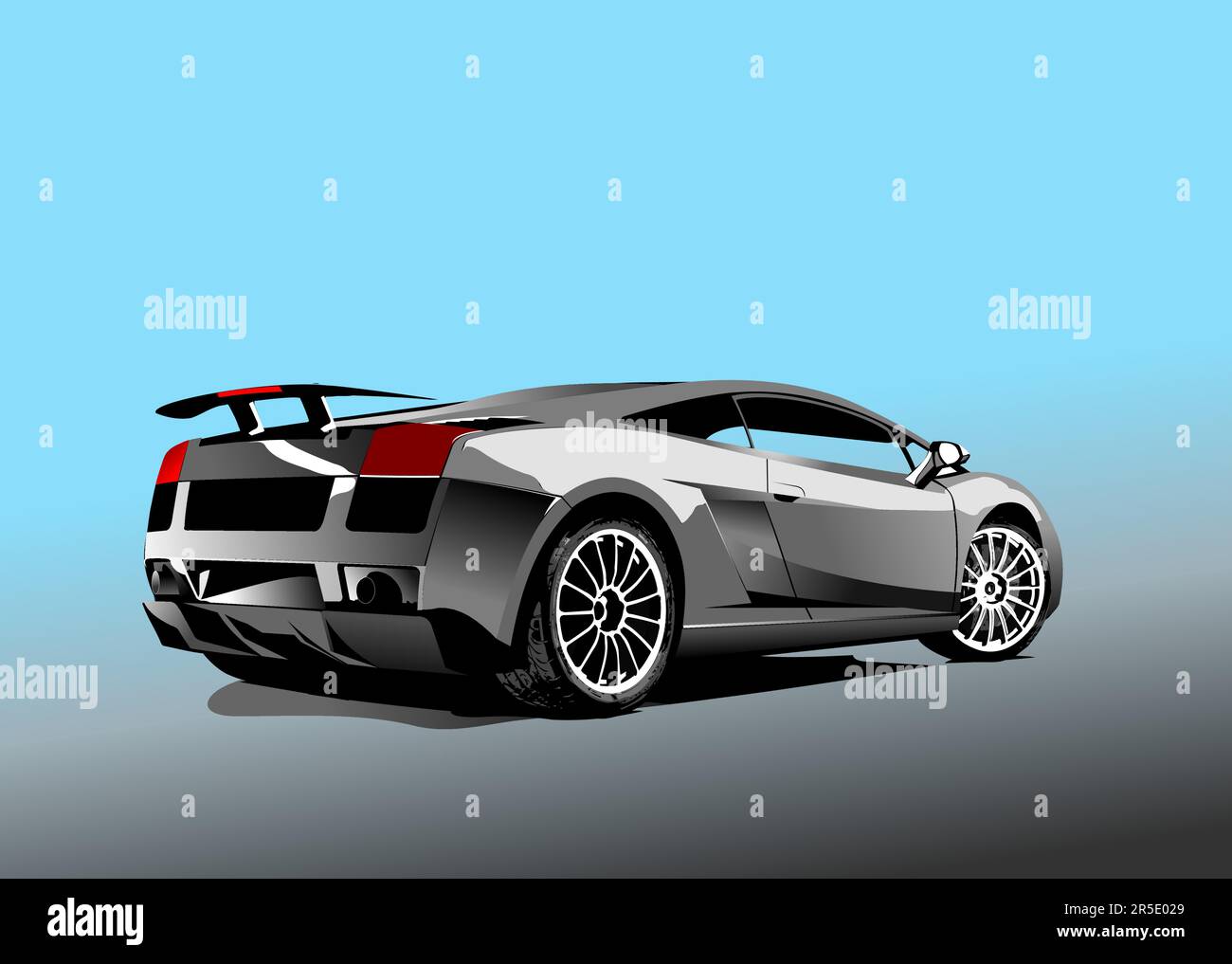Grey sports car Stock Vector Images - Alamy