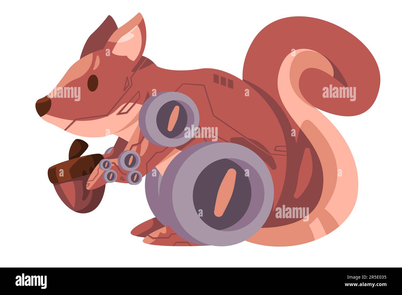 Squirrel robot brown animal toys robotic creature machine futuristic ...