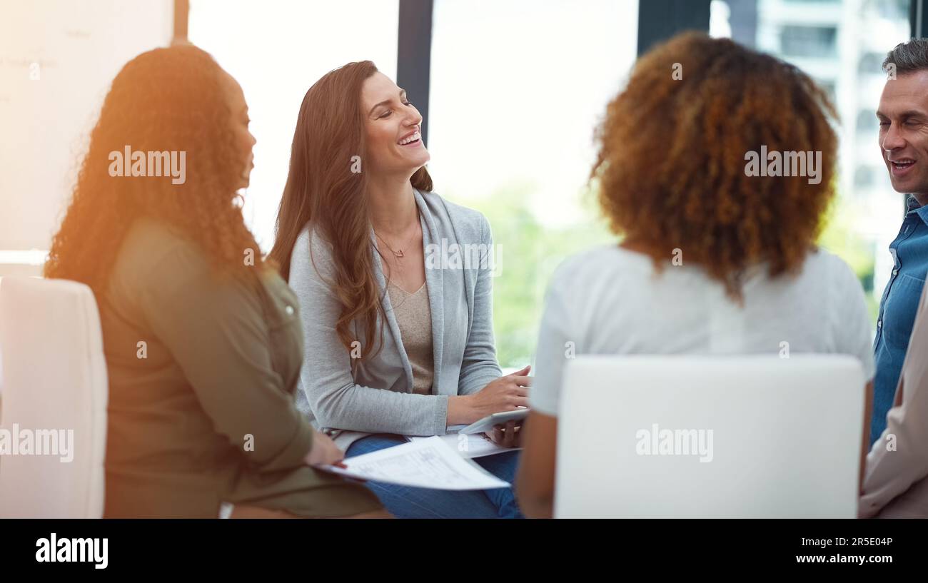 Group businesspeople teaming up hi-res stock photography and images - Alamy