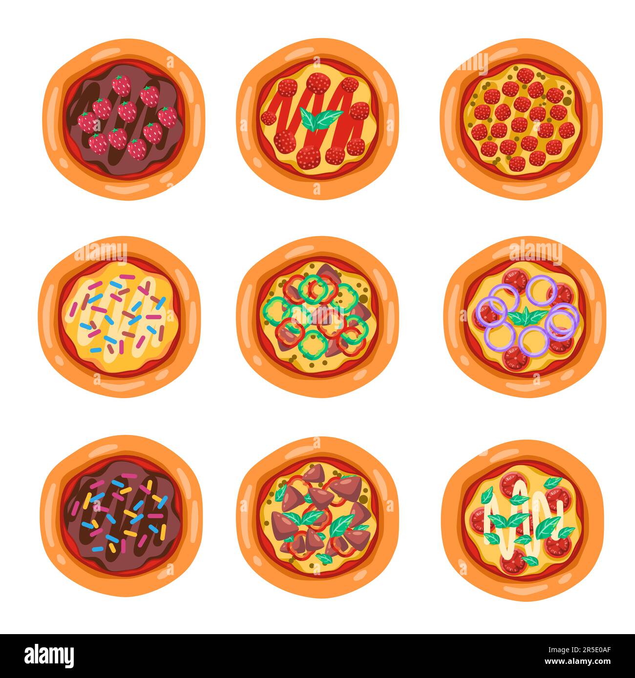 Pizza topping meat Stock Vector Images - Alamy