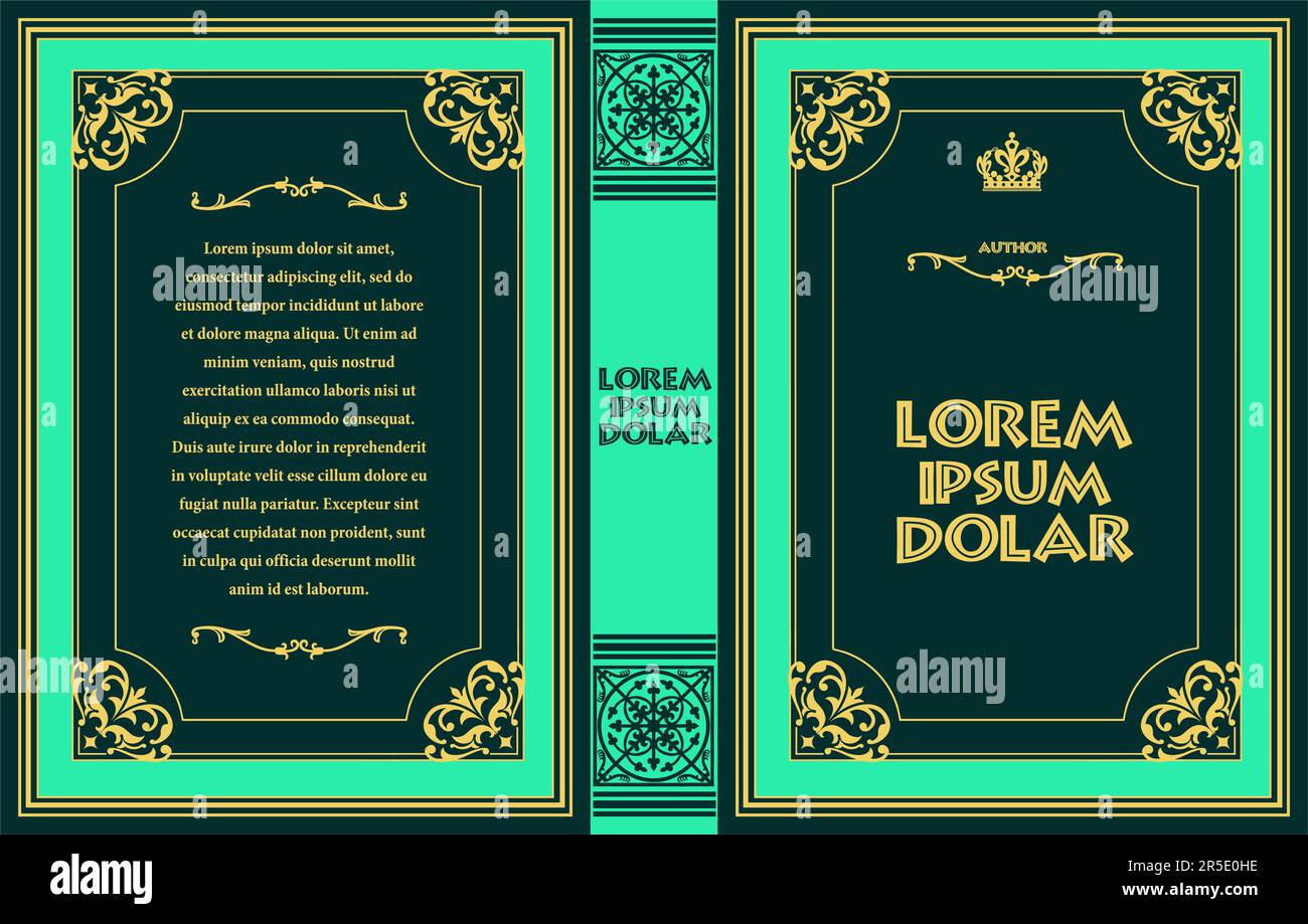 Victorian book cover Stock Vector Images - Alamy
