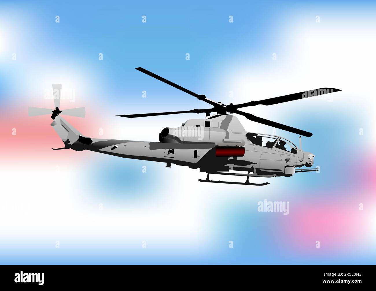 Police Helicopter. Vector 3d illustration Stock Vector Image & Art - Alamy