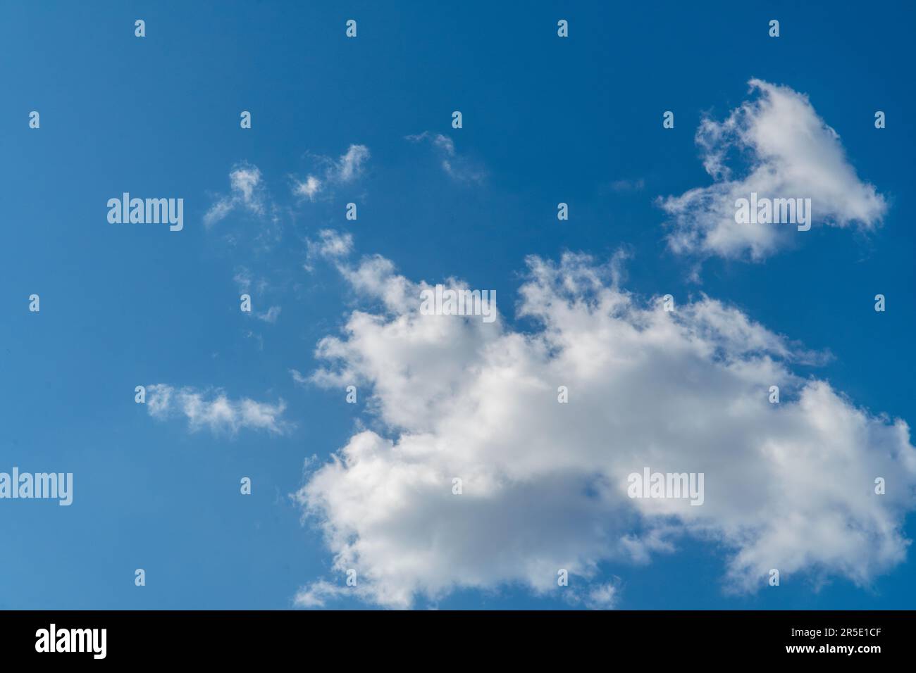 midday blue sky with white cloud nature background Stock Photo - Alamy