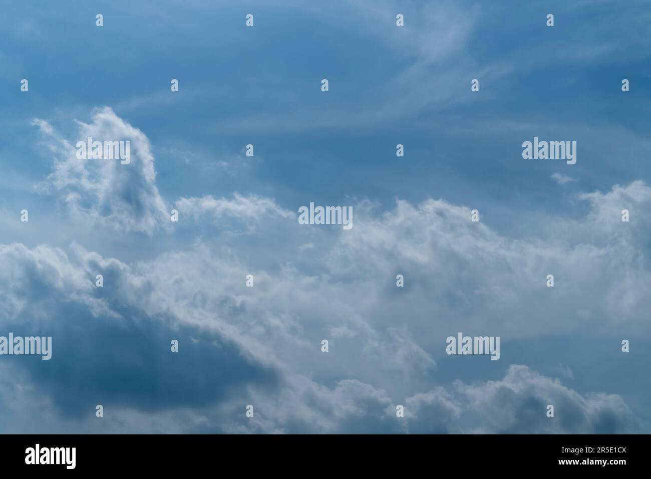 midday blue sky with white cloud nature background Stock Photo - Alamy