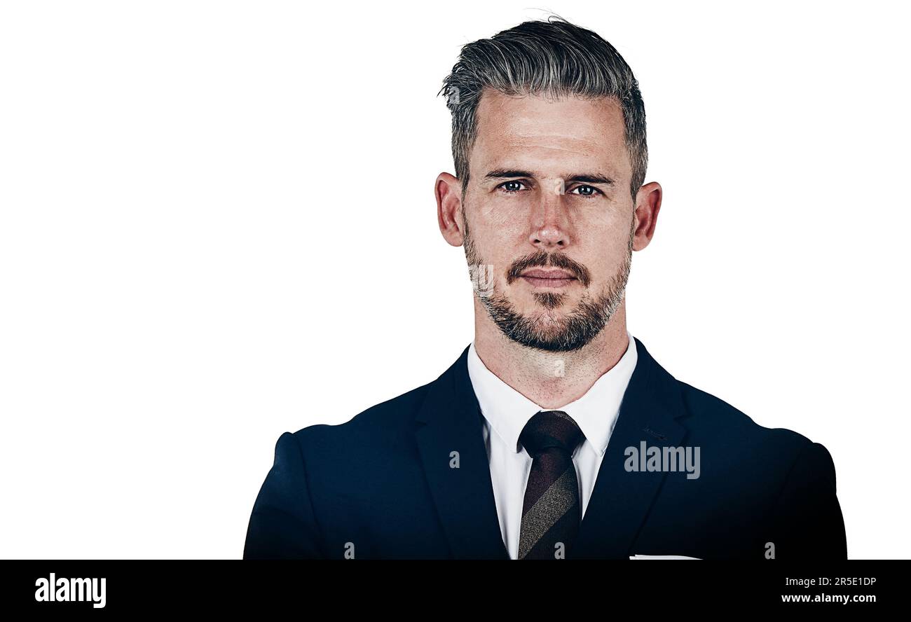 Taking a serious approach to business. Studio portrait of a confident ...