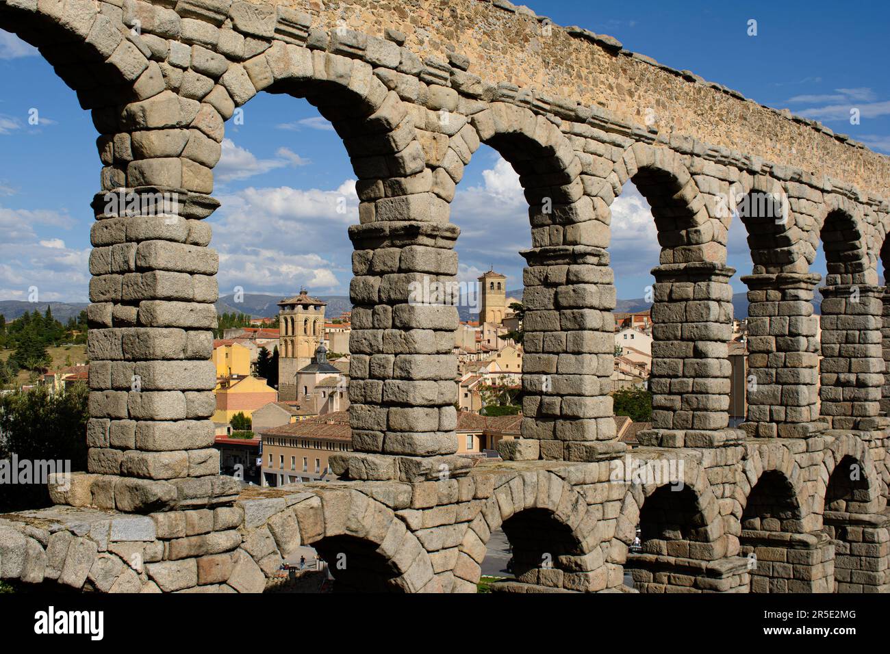 Aqueduct of Segovia (Acueducto de Segovia), Spain. Section of the ...