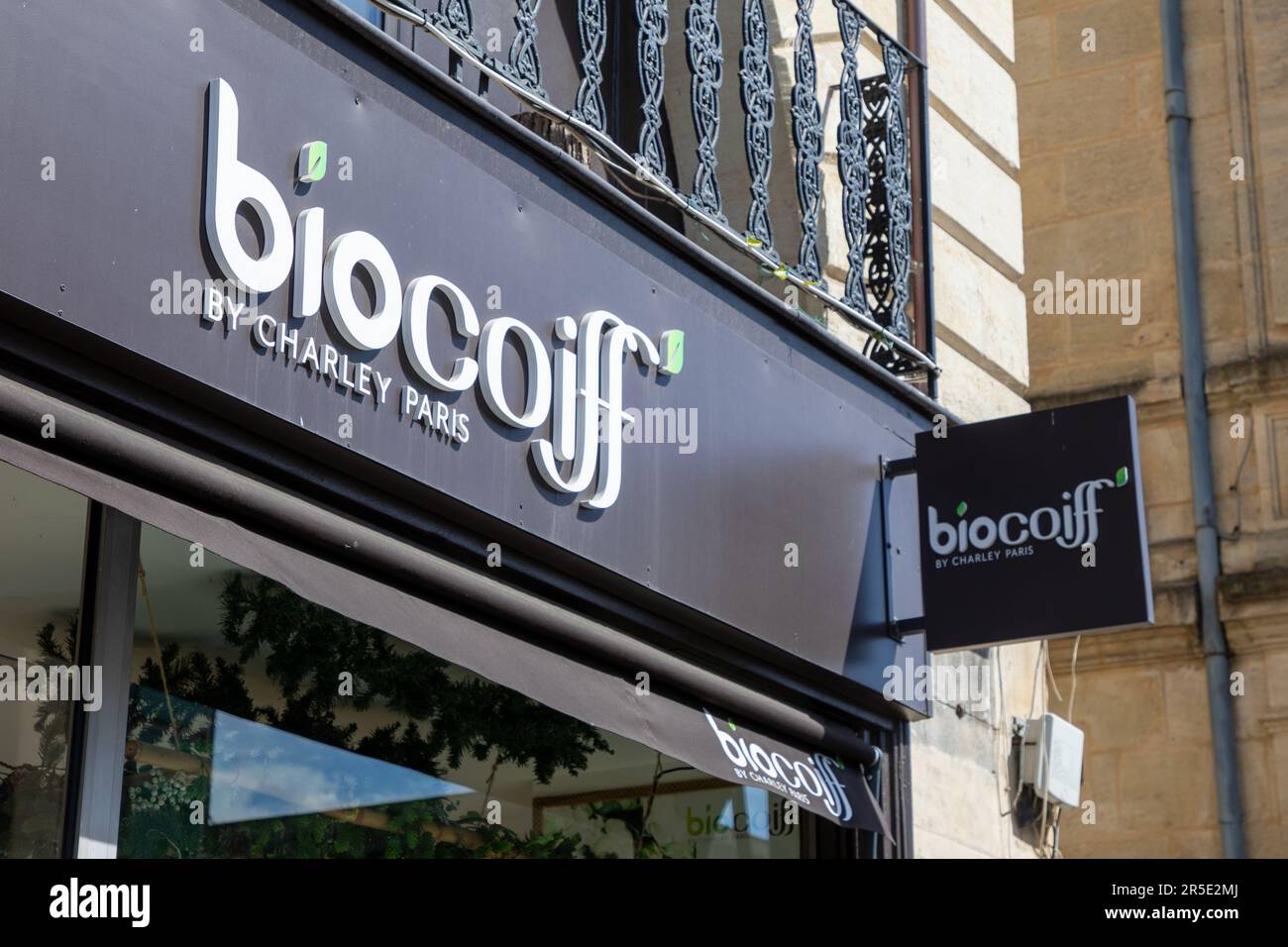Bordeaux , Aquitaine France - 05 29 2023 : Biocoiff french fashion barber shop brand text chain ...