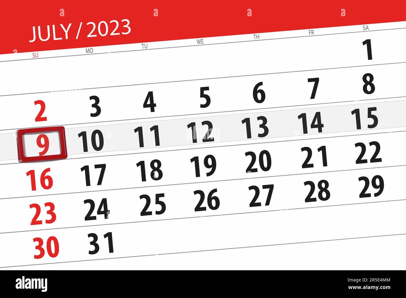 Calendar 2023, deadline, day, month, page, organizer, date, July ...