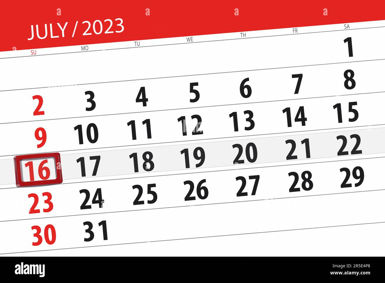 Calendar 2023, deadline, day, month, page, organizer, date, July ...