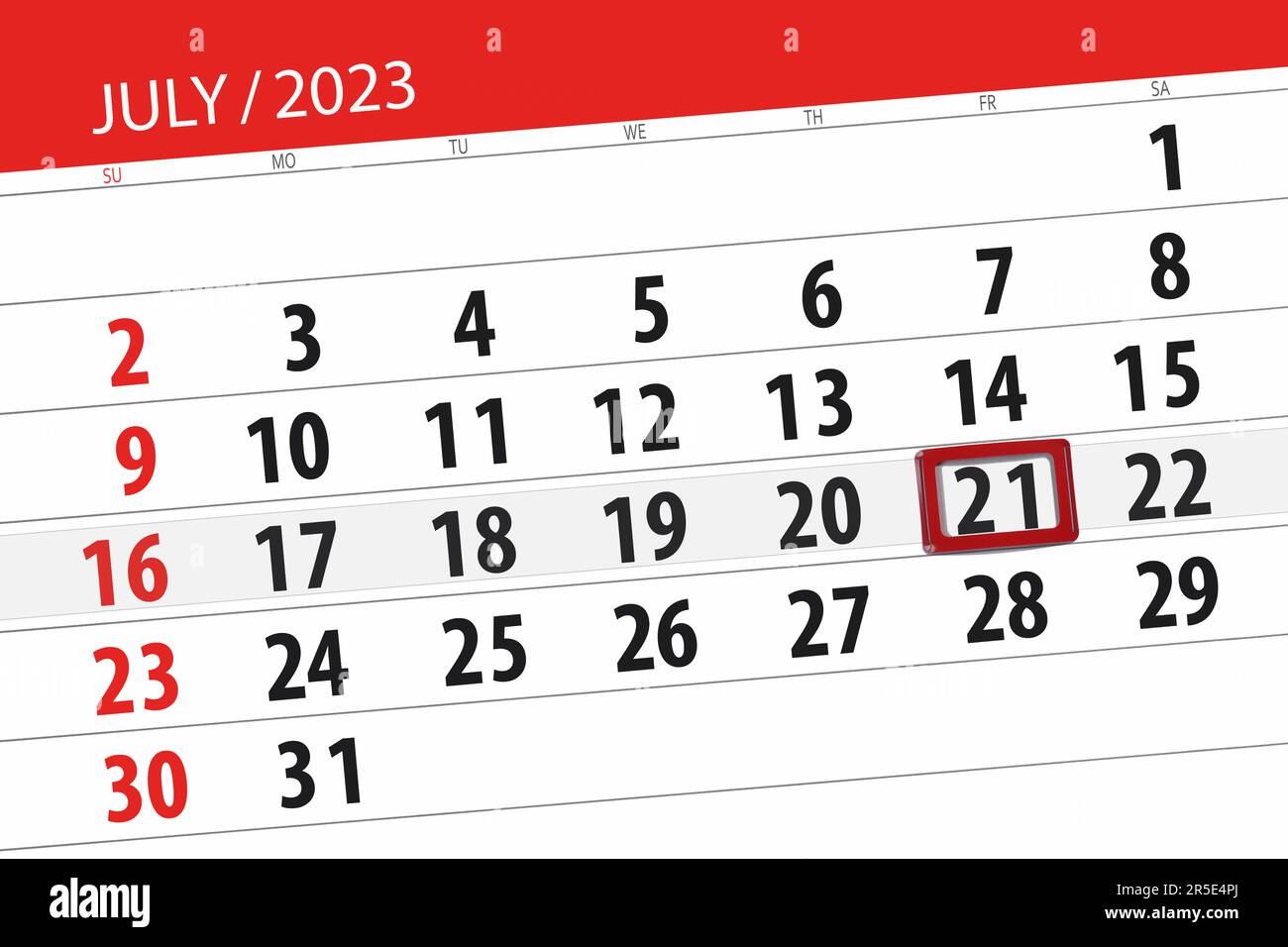 Calendar 2023, deadline, day, month, page, organizer, date, July ...