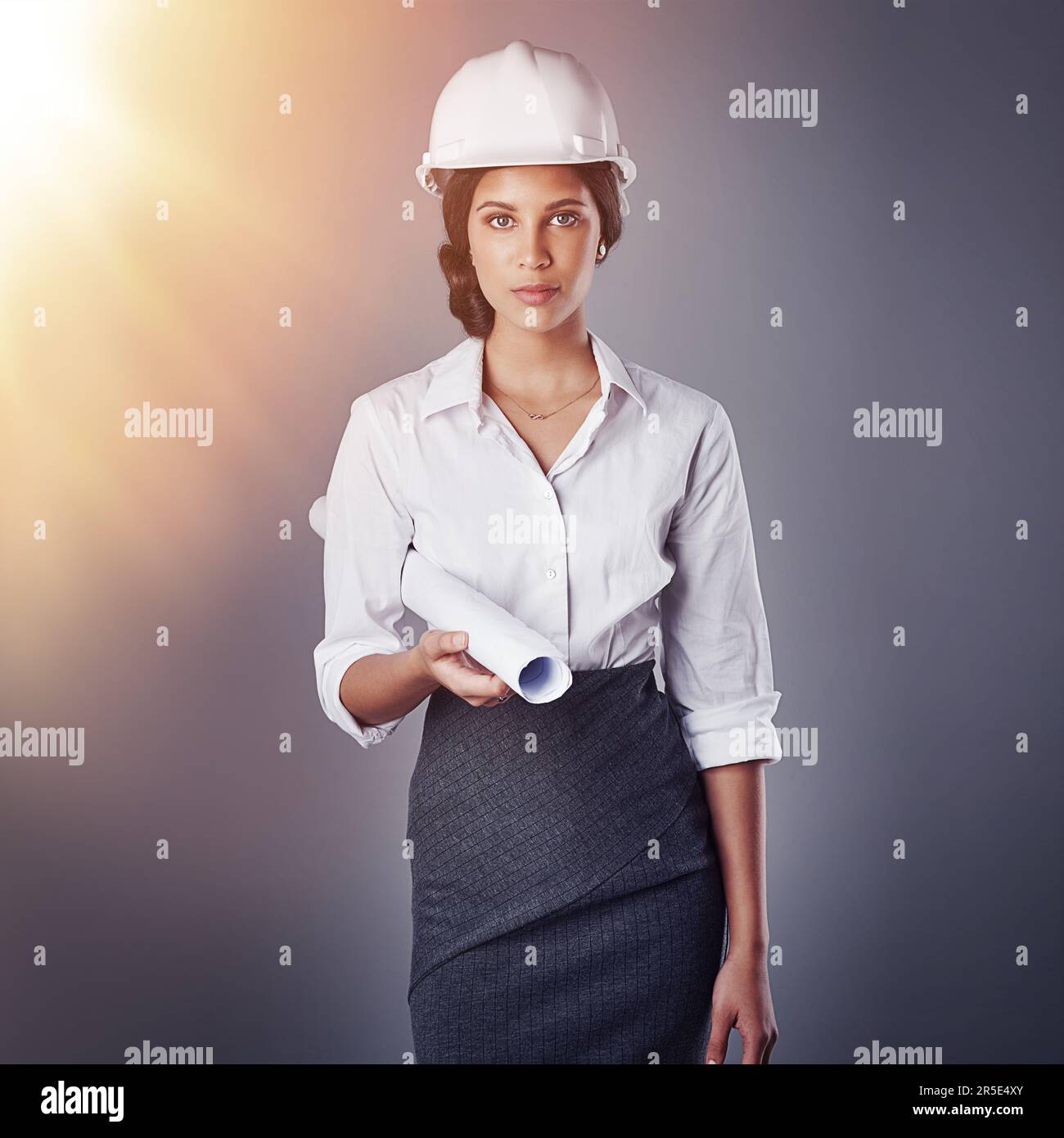 Success under construction. Portrait of a well-dressed civil engineer ...