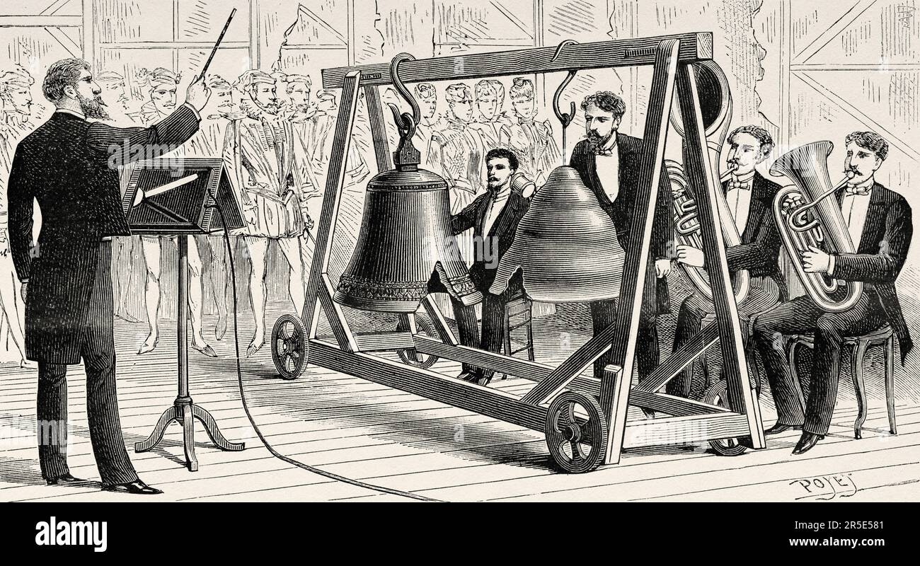 New bell from M. Sax at the Opera and ordinary bell. Old 19th century ...