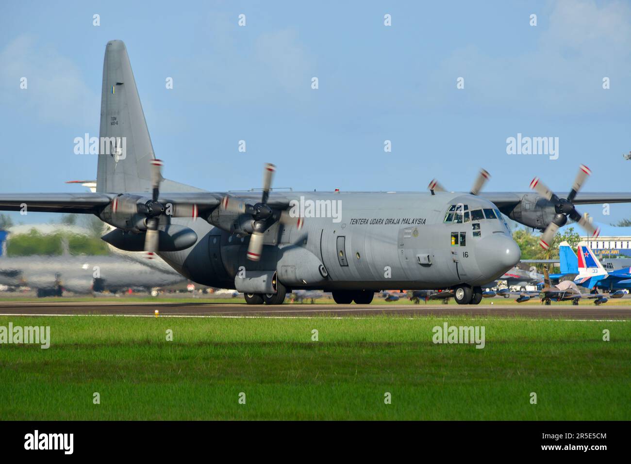 Langkawi, Malaysia - May 28, 2023. Lockheed C-130H-30 Hercules M30-12 ...