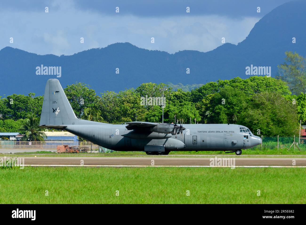 Langkawi, Malaysia - May 28, 2023. Lockheed C-130H-30 Hercules M30-16 ...