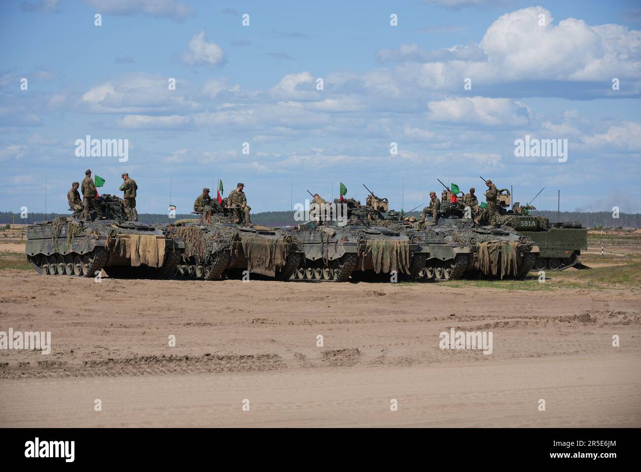 Pabrade, Lithuania. 30th May, 2023. Marder" infantry fighting vehicles ...