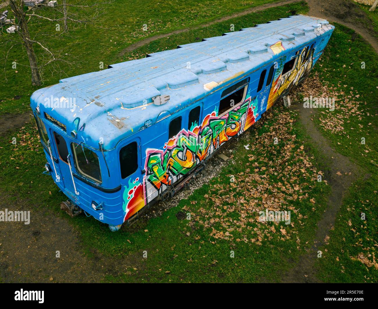 it is a subway car what is in the border of Csakbereny city in Hungary ...