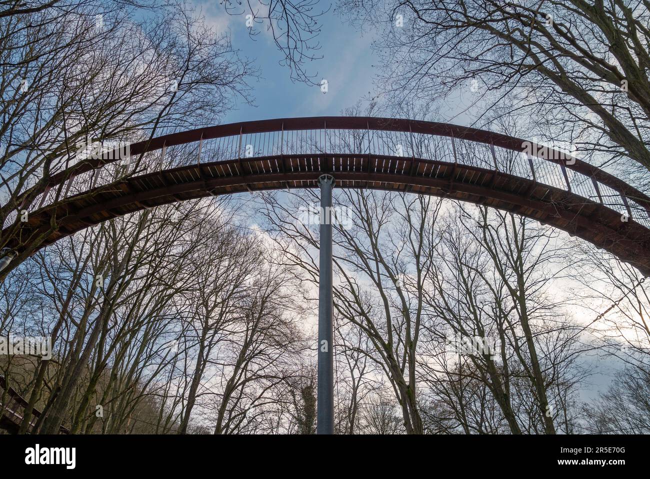 Tis round shaped canopy trail is on the Gerecse mountains in North ...