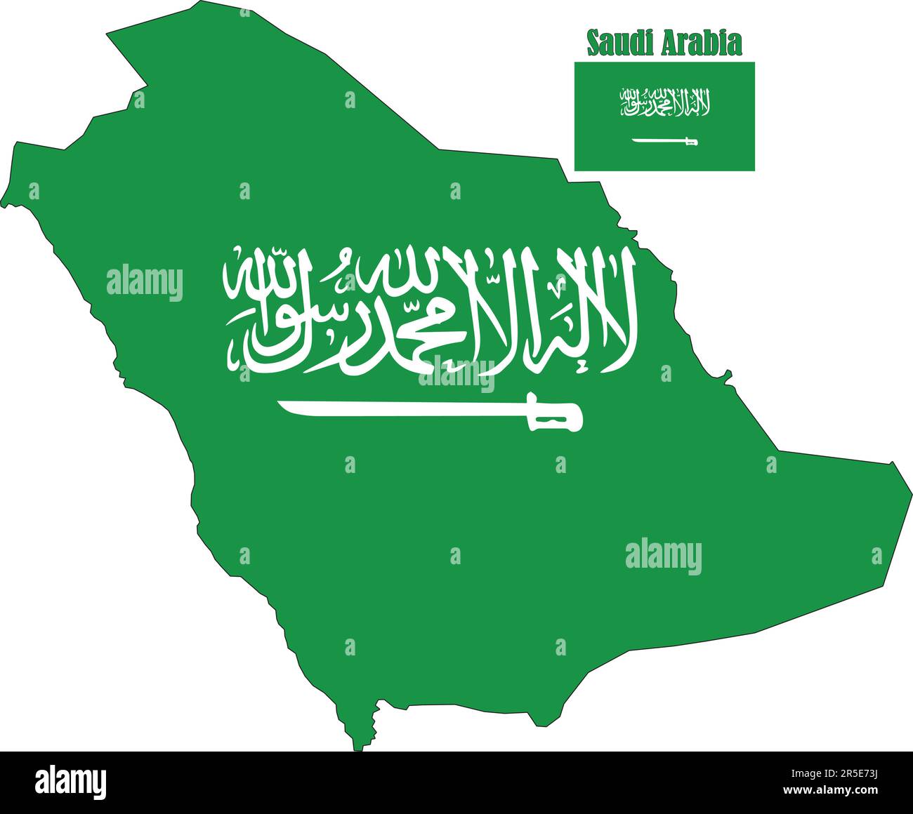 Saudi arabia country borders Stock Vector Images - Alamy