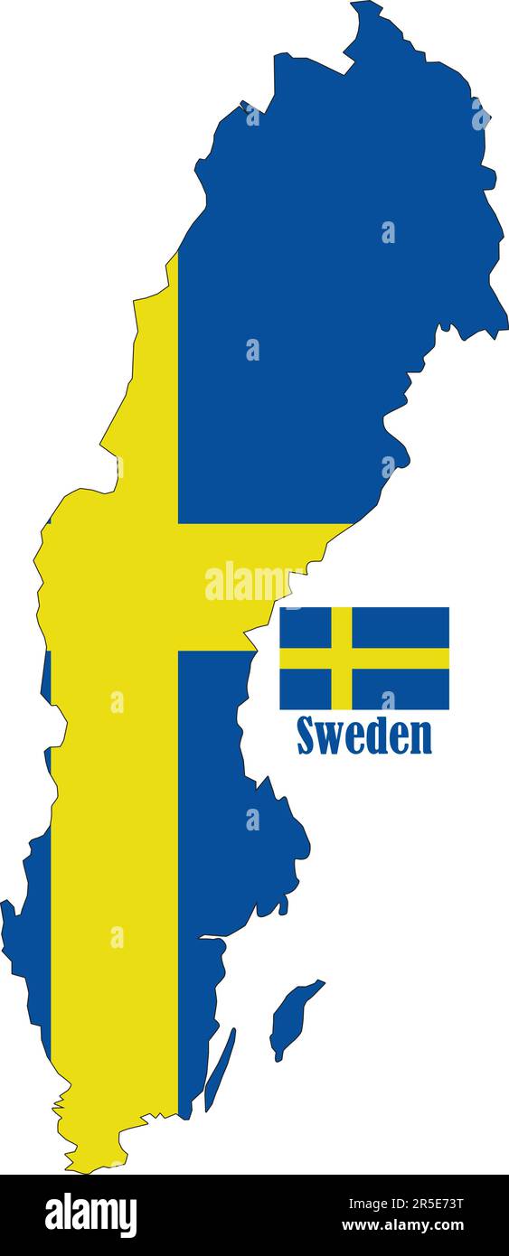 Sweden Map and Flag Stock Vector Image & Art - Alamy