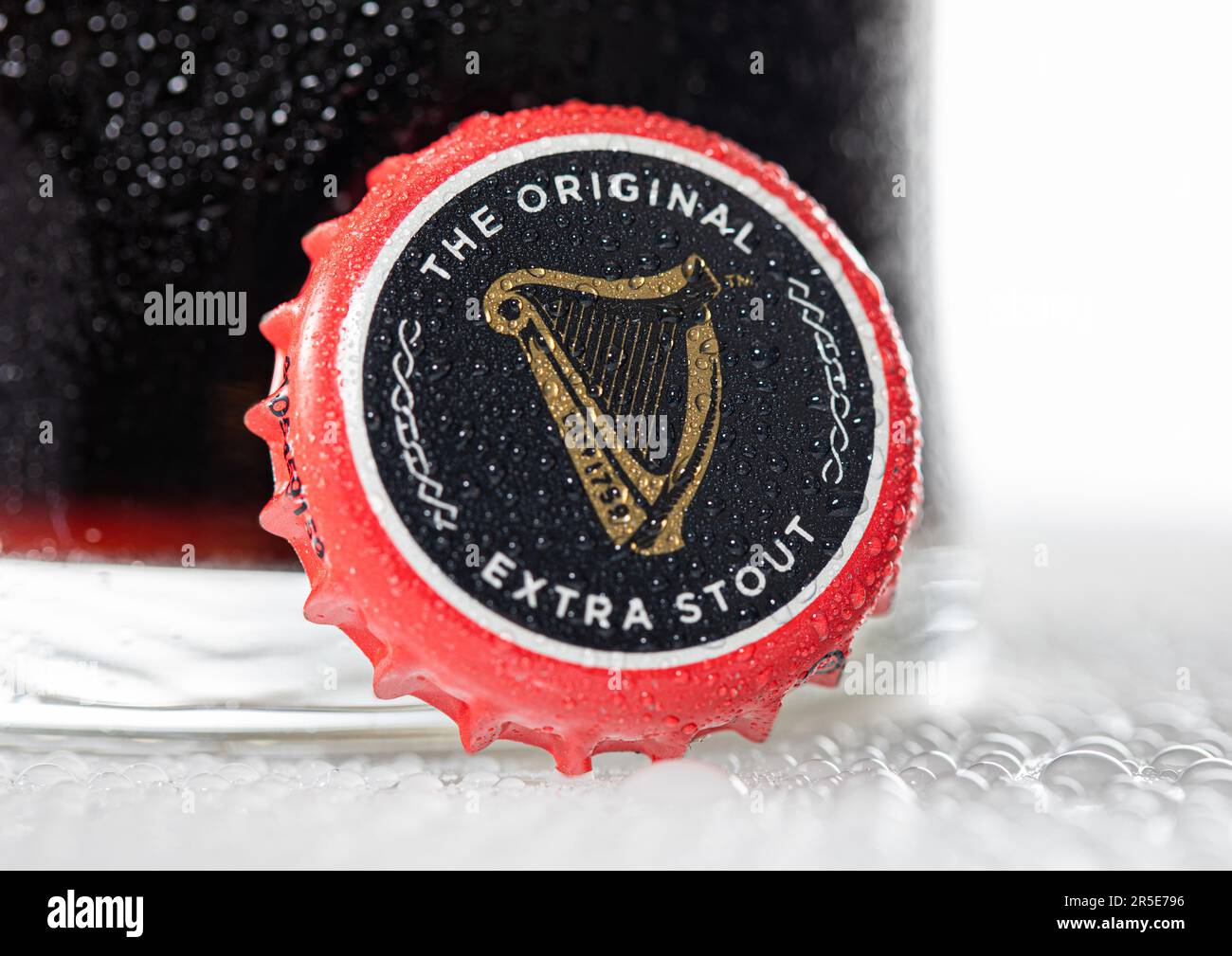 LONDON, UK - DECEMBER 22, 2022: Guinness stout draught original beer ...