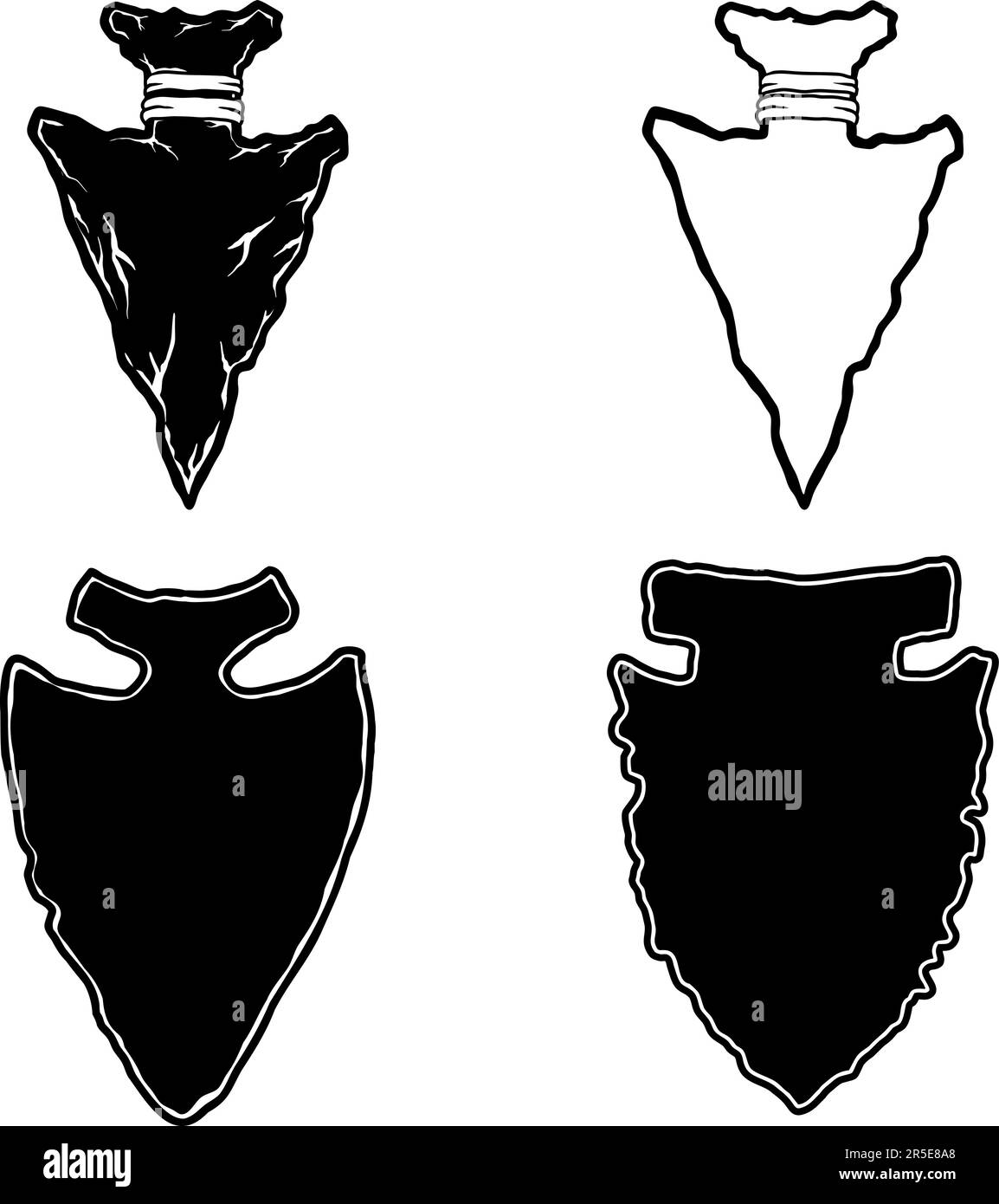 Stone arrow point Black and White Stock Photos & Images - Alamy