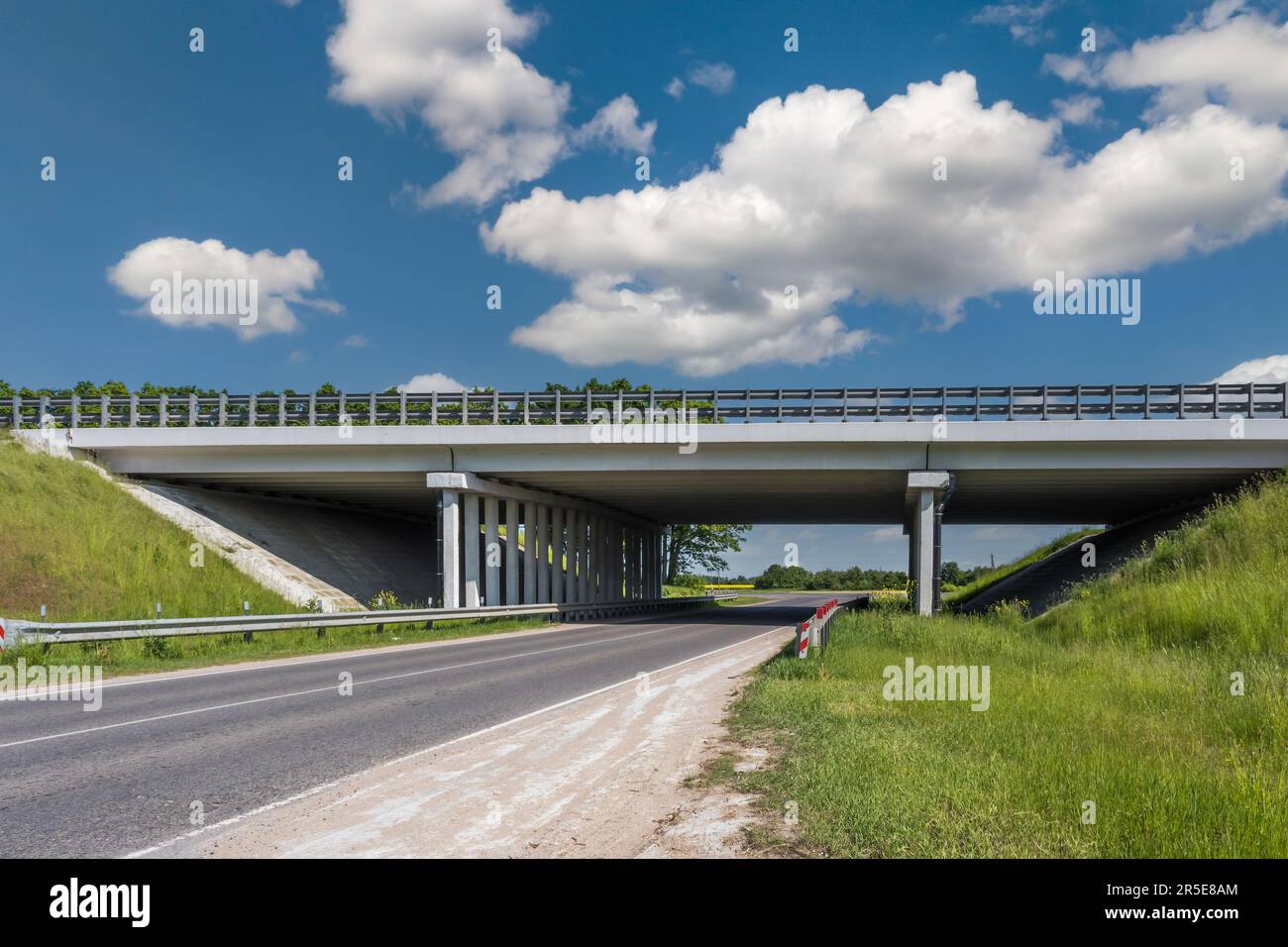 concrete columns like pillars of an automobile bridge Stock Photo - Alamy