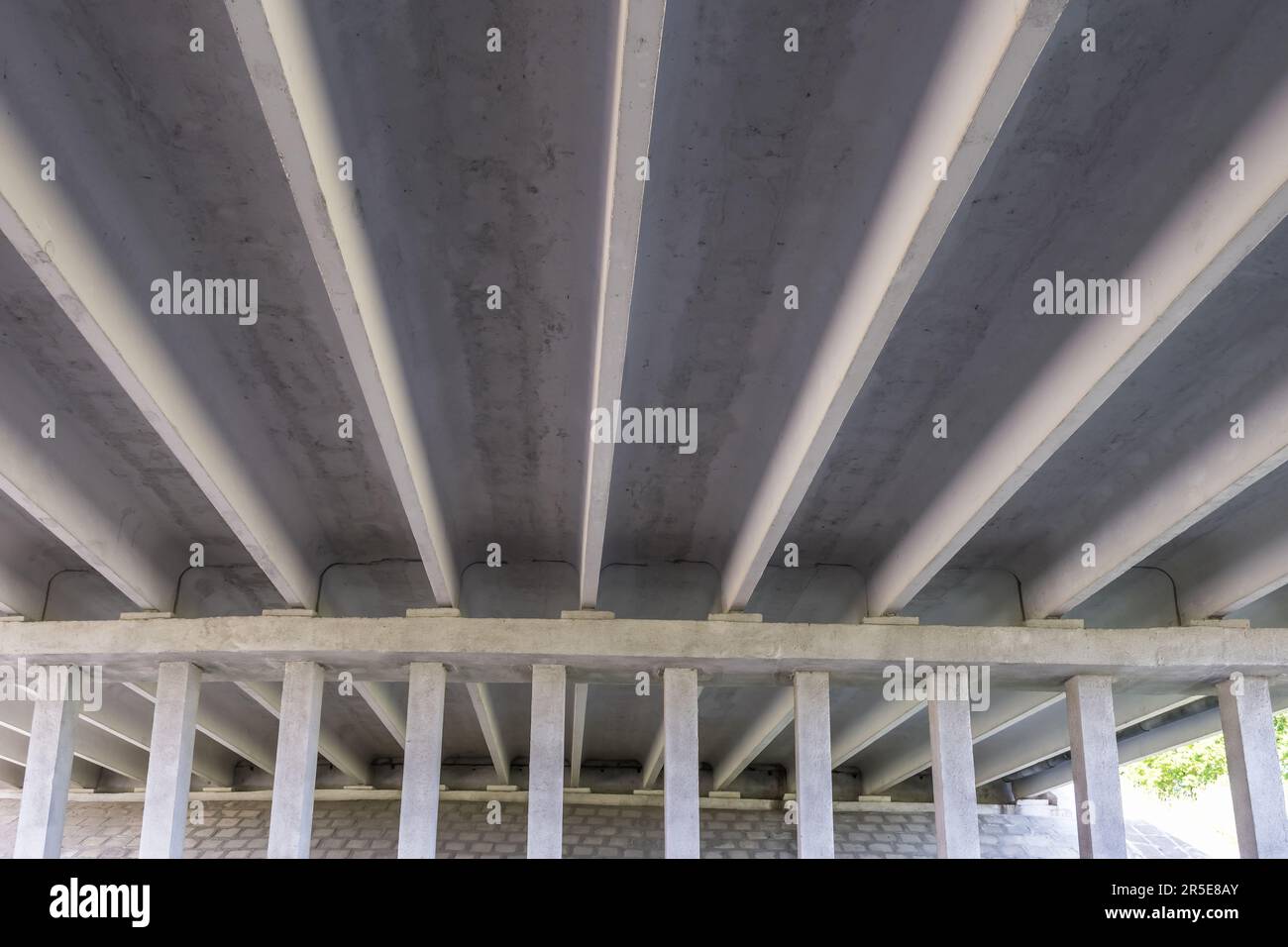 concrete columns like pillars of an automobile bridge Stock Photo - Alamy