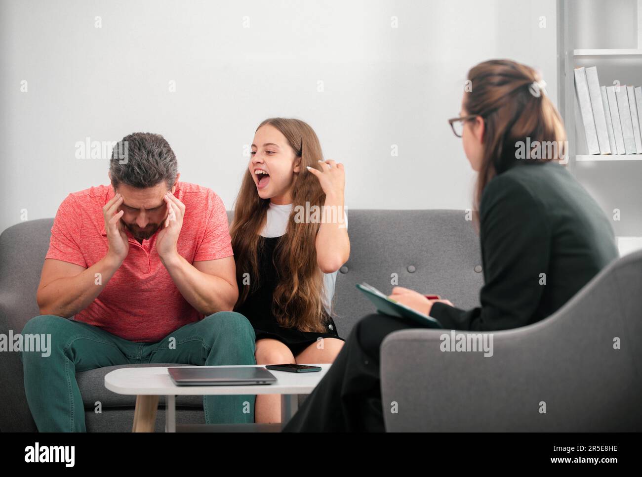 Professional advice, kids help and support. Psychology therapy, family mental health. father and ...