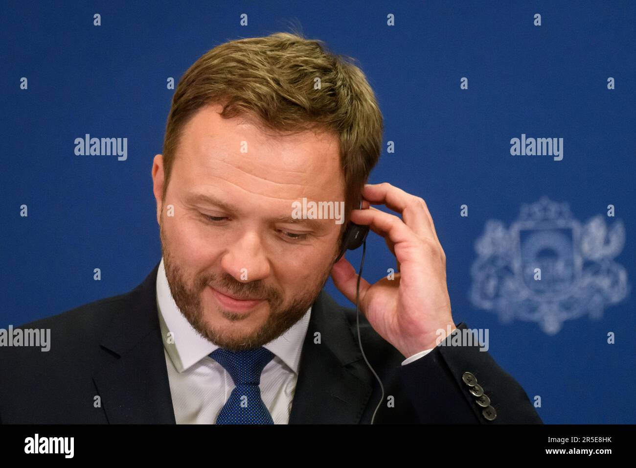 RIGA, LATVIA. 24th May 2023. Margus Tsahkna (at photo), Minister of ...