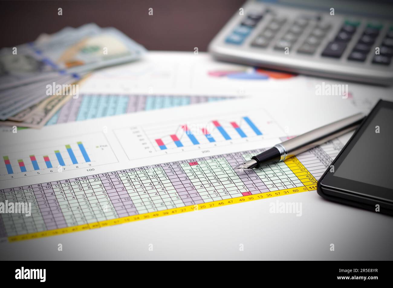 Business report pile phone hi-res stock photography and images - Alamy