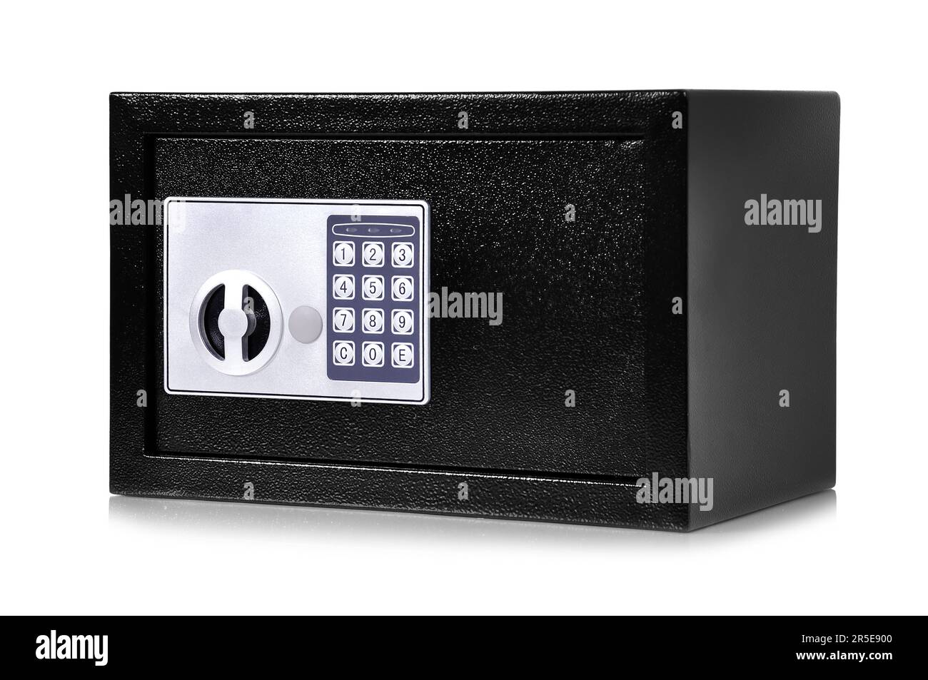 closed black safe on a white background Stock Photo - Alamy