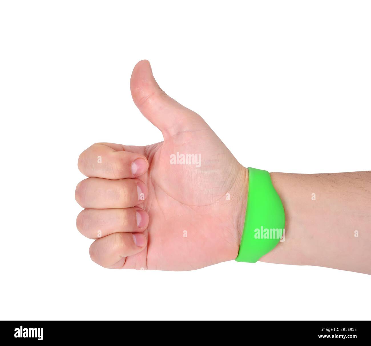 hand with RFID Bracelet on a white background Stock Photo - Alamy