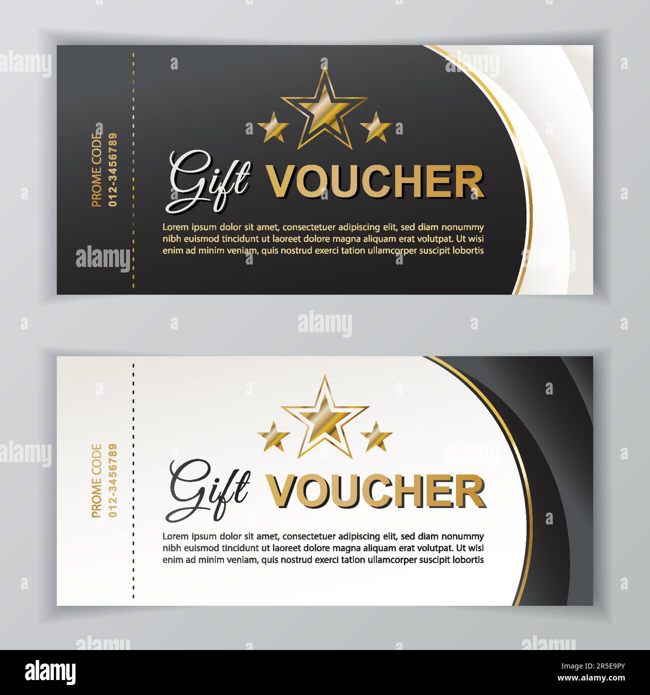 Vector gift voucher template. Universal flyer for business. luxury ...
