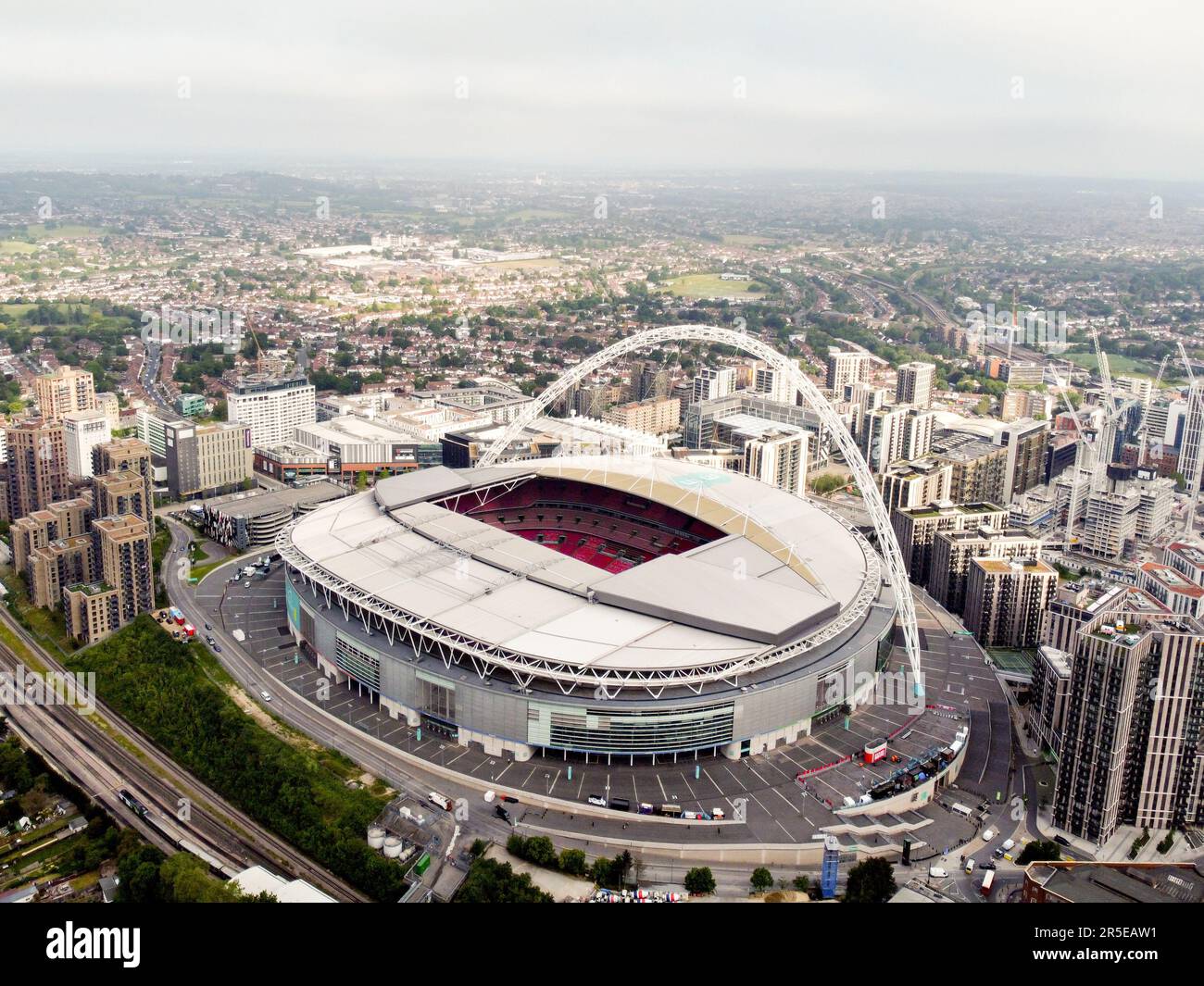 London, UK. 3rd June, 2023. This photograph was taken using a drone) An ...