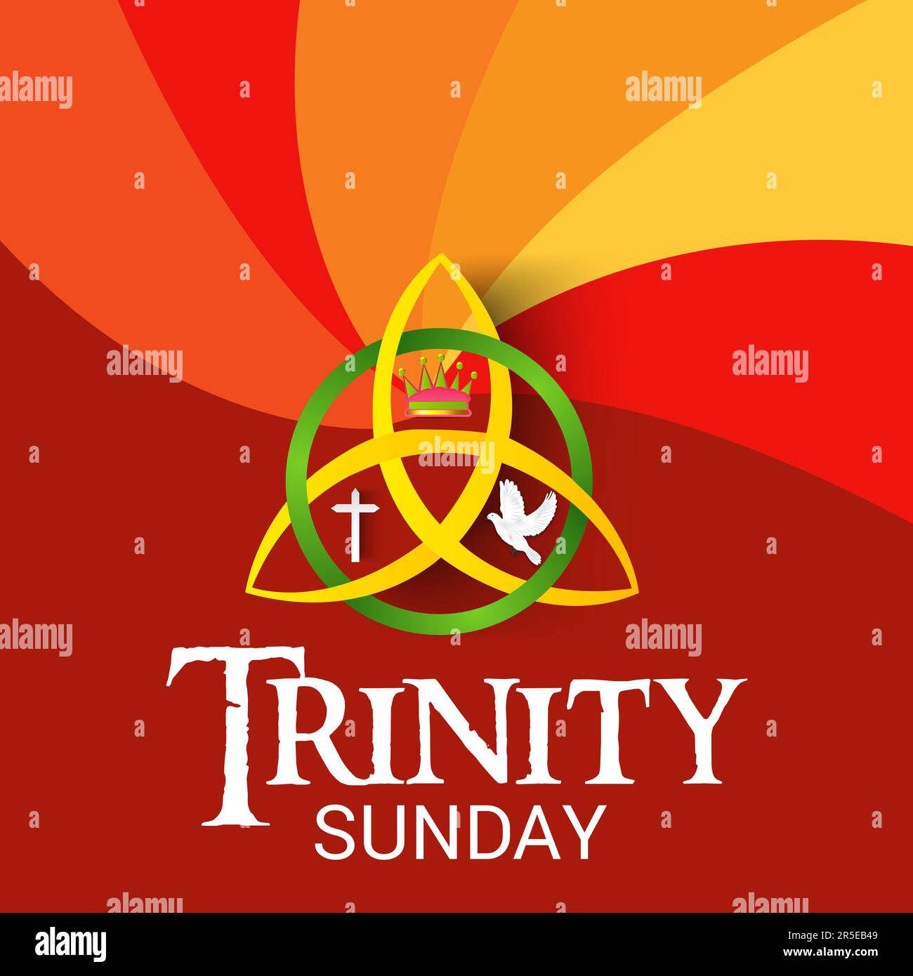Vector illustration of a Background for Trinity Sunday Stock Photo - Alamy